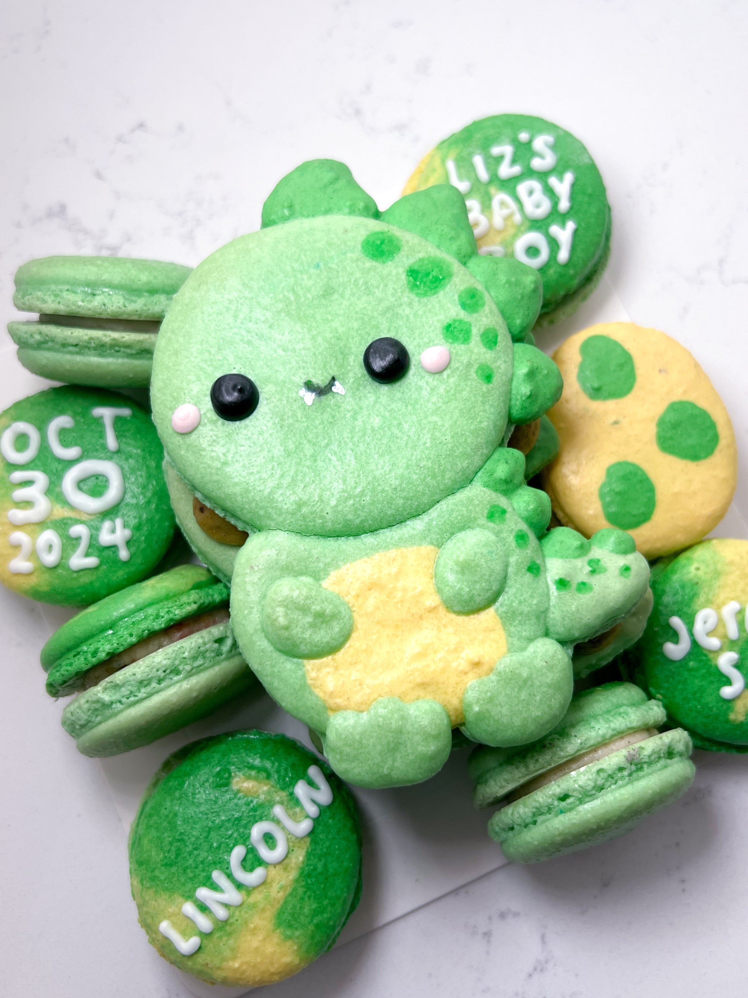 Baby Dragon Macaron Bento Cake | Steph's Macarons
