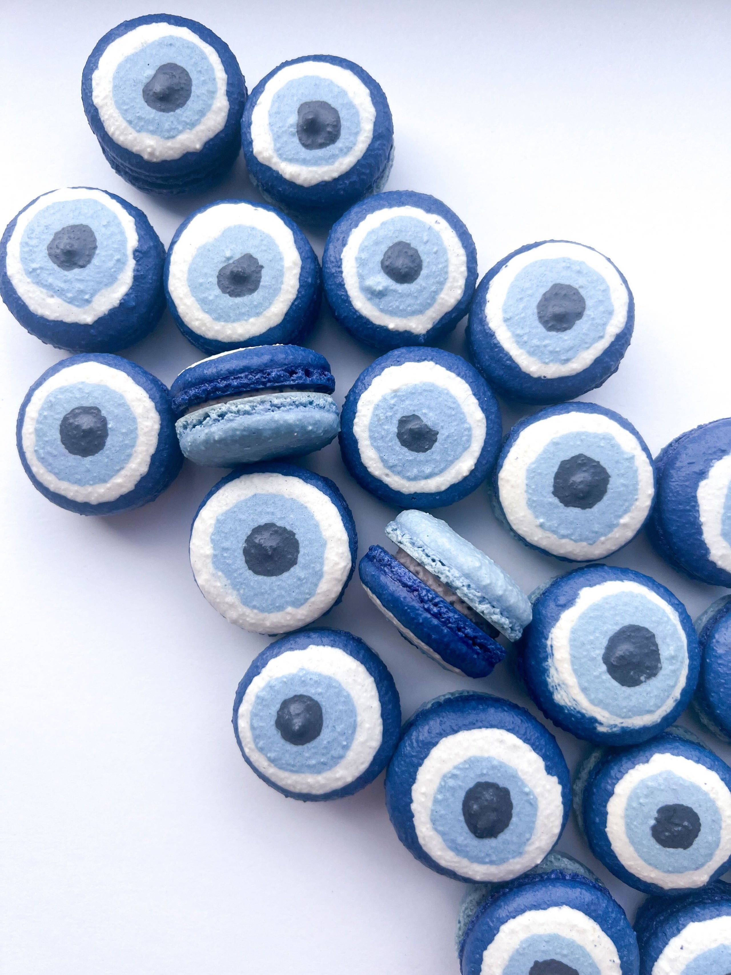 Evil Eye Macaron | Steph's Macarons